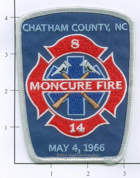 North Carolina - Moncure, Chatham County Fire Dept Patch – Police And ...