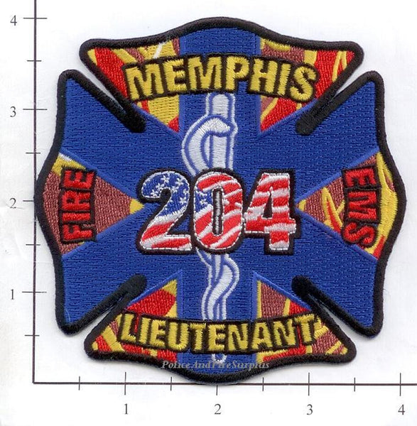 Tennessee - Memphis Lieutenant 204 Fire Dept Patch – Police And Fire ...