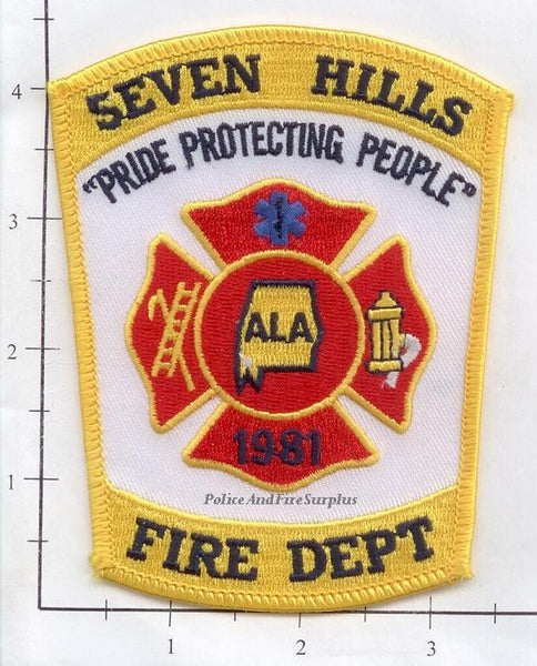 Alabama - Seven Hills Fire Dept Patch – Police And Fire Surplus
