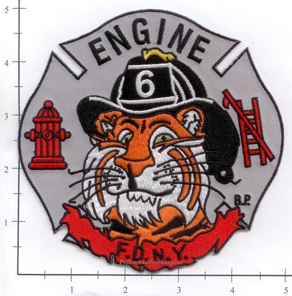 New York City Engine 6 Fire Patch v12 Gray – Police And Fire Surplus