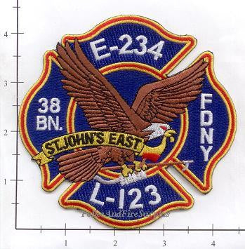New York City Engine 234 Ladder 123 Battalion 38 Fire Dept Patch v5 ...