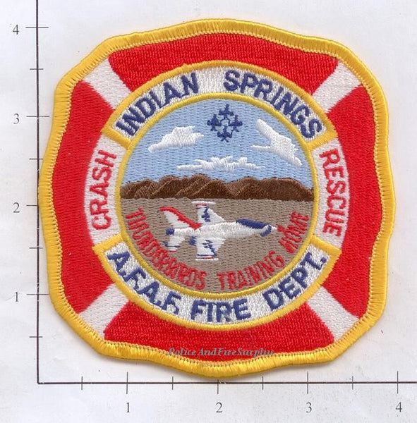 Nevada - Indian Springs Air Force Auxiliary Field Fire Dept Patch Cree ...