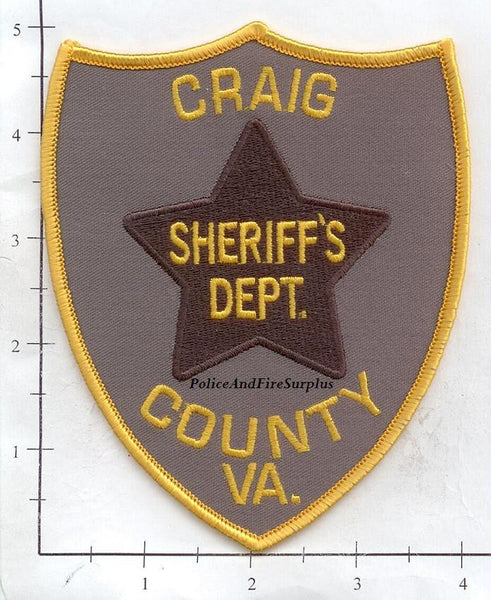 Virginia - Craig County Sheriff's Dept Police Patch – Police And Fire ...