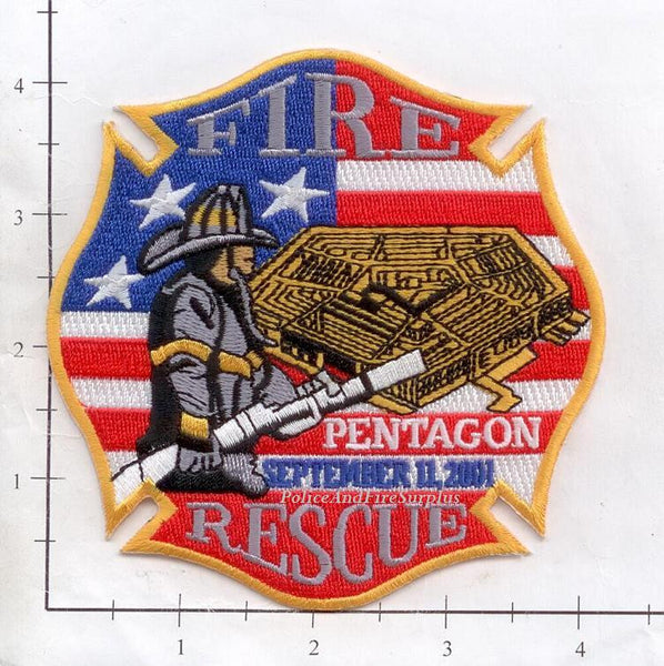 Washington DC - Pentagon September 11, 2001 Fire Rescue Patch v3 ...